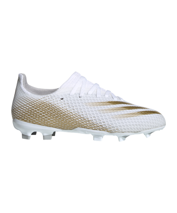 Adidas X Ghosted 3 Fg Inflight J Børn Hvid Guld Fodboldstøvler